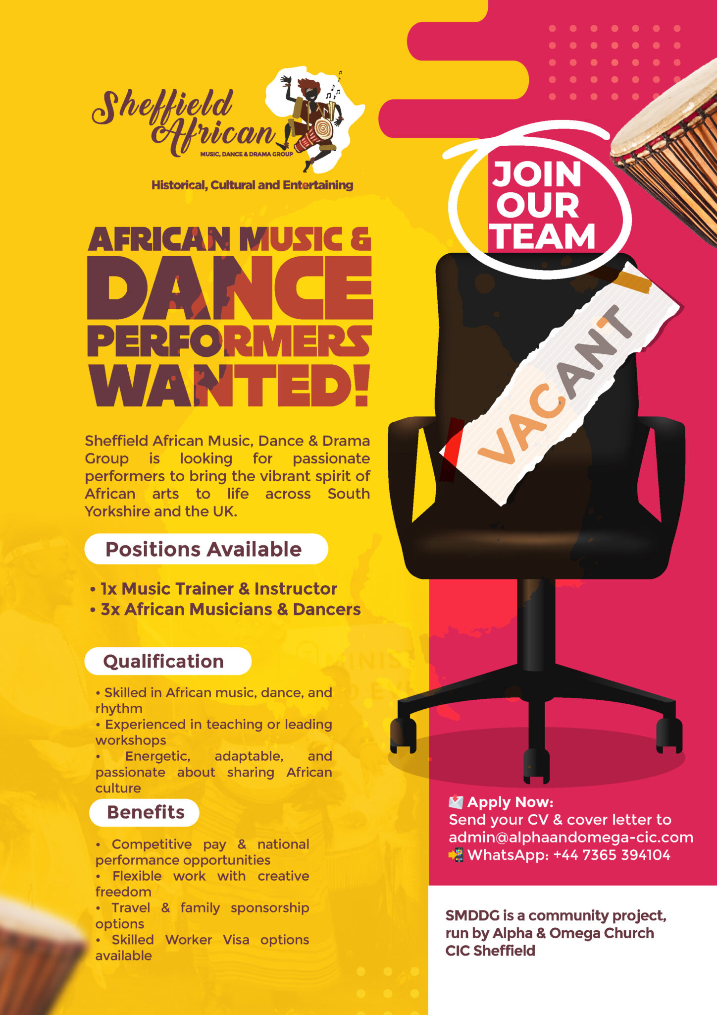 Job Advert – Alpha and Omega CIC